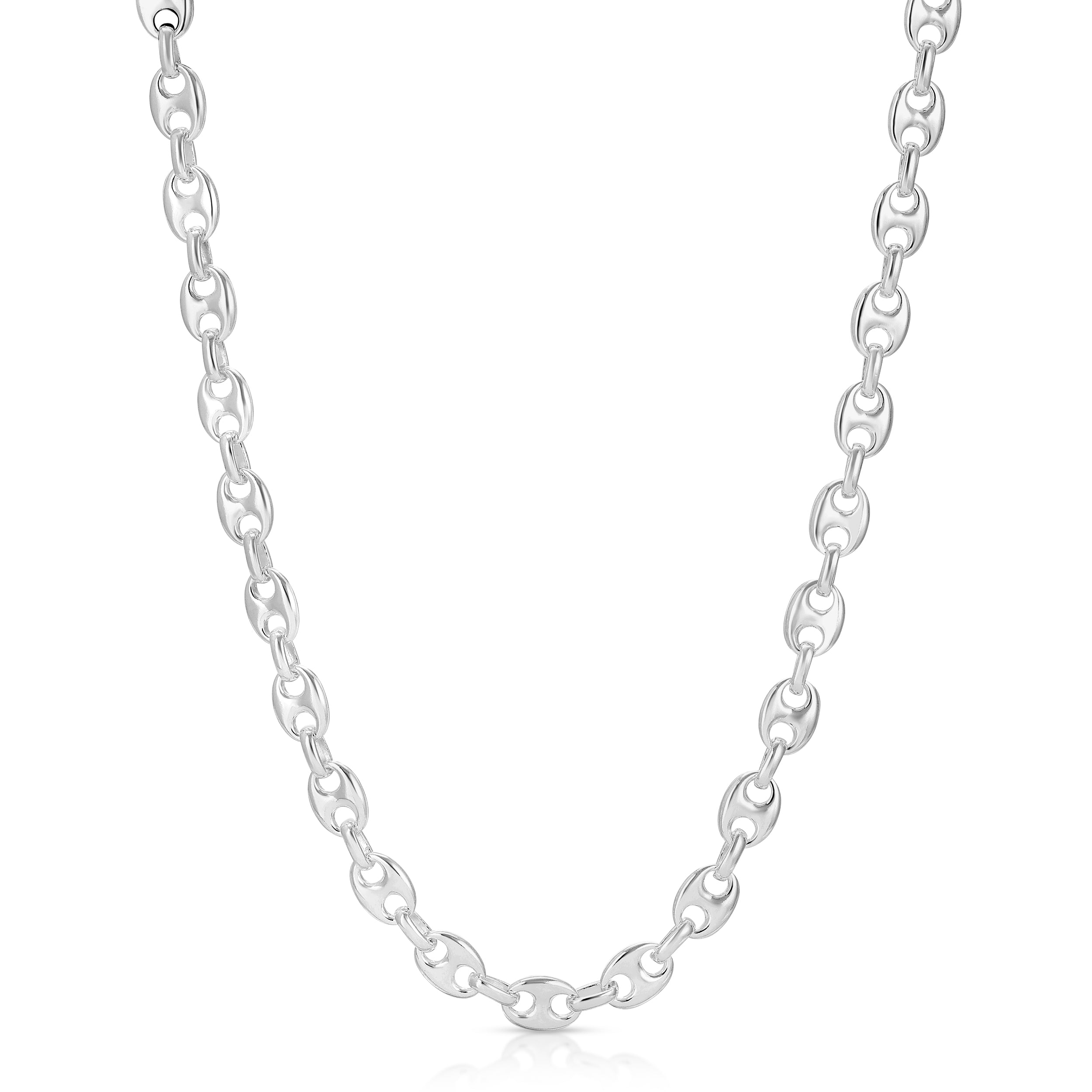 Silver Puff Link Chains | Mens Sterling Silver Chains – LZJ