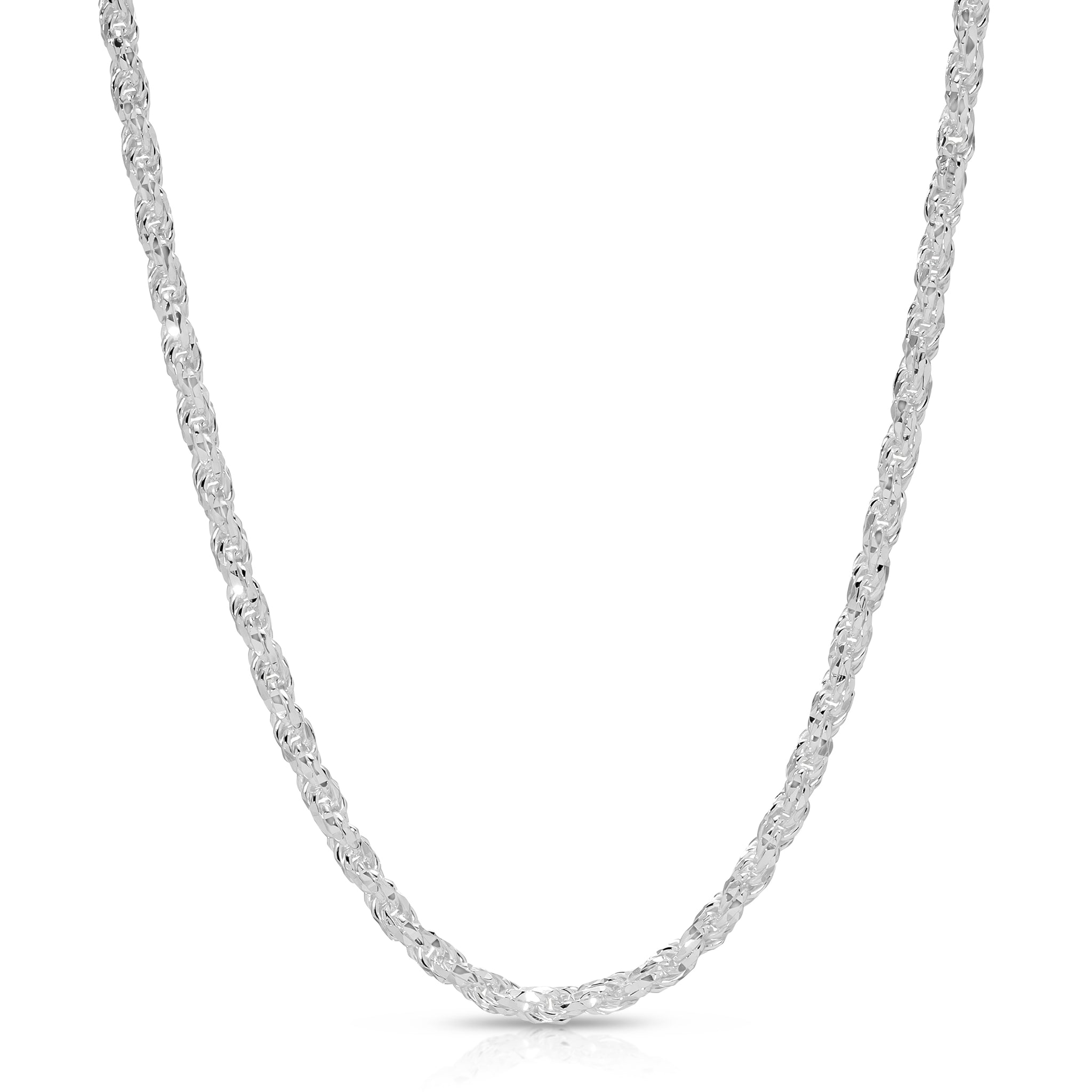 3mm Rope Chain Prism Diamond Cut - Luke Zion Jewelry