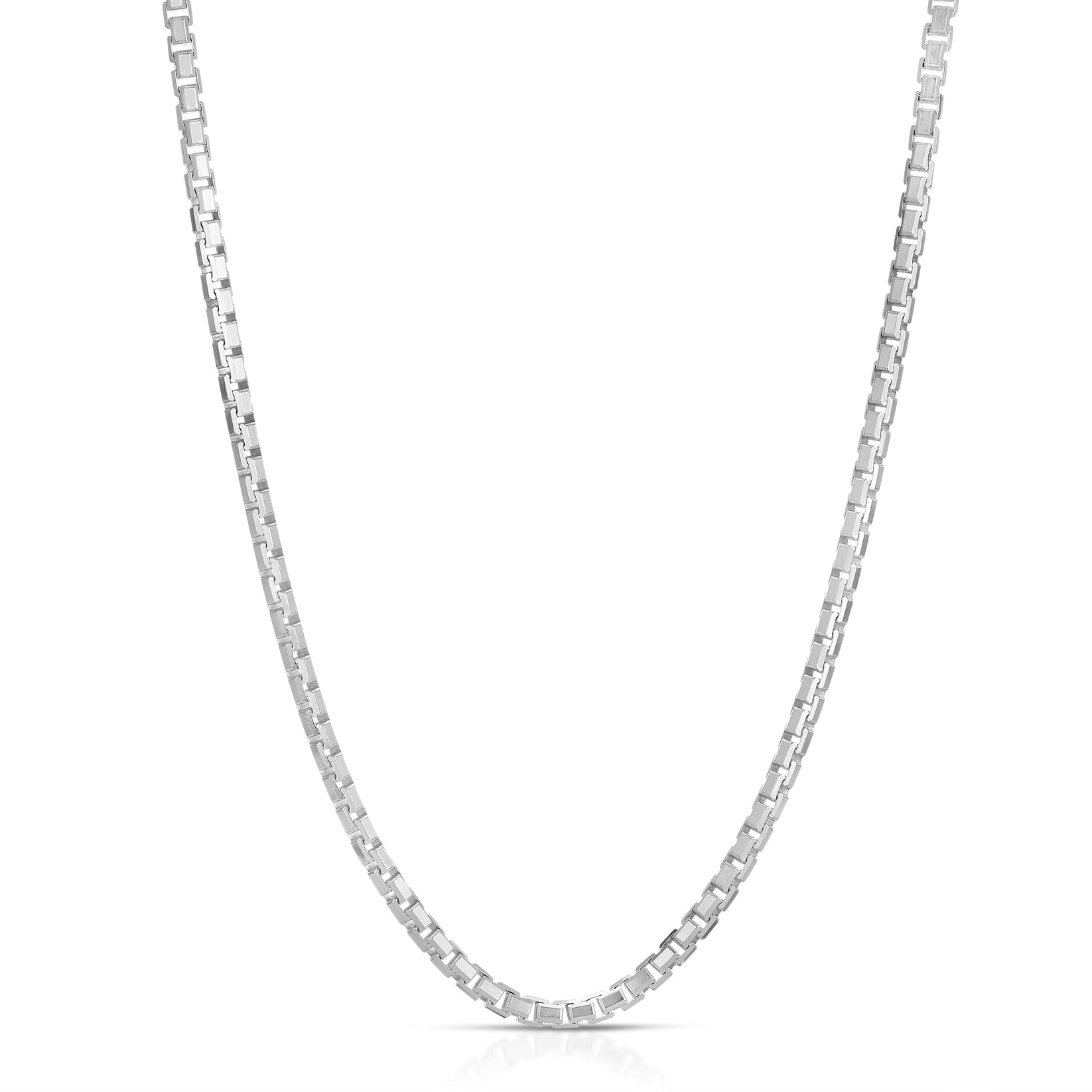 4.6mm Box Chain 8 Sided Diamond Cut Sterling Silver - Luke Zion Jewelry ...