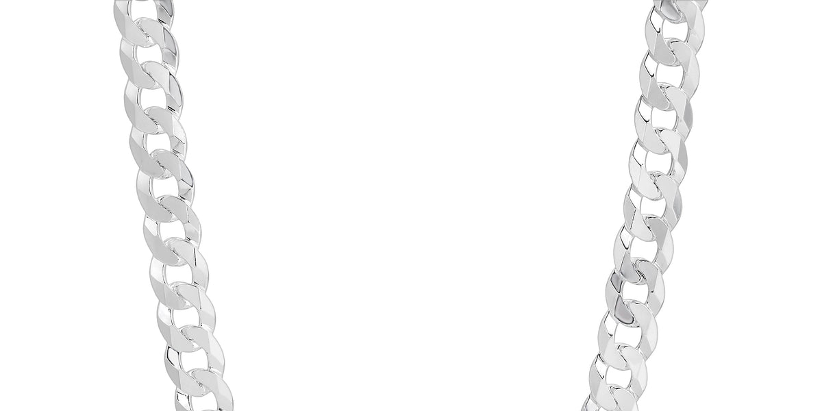 6.8mm Flat Curb Chain Sterling Silver - Luke Zion Jewelry – LZJ