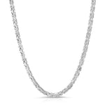 4mm Byzantine Sterling Silver Chain – LZJ