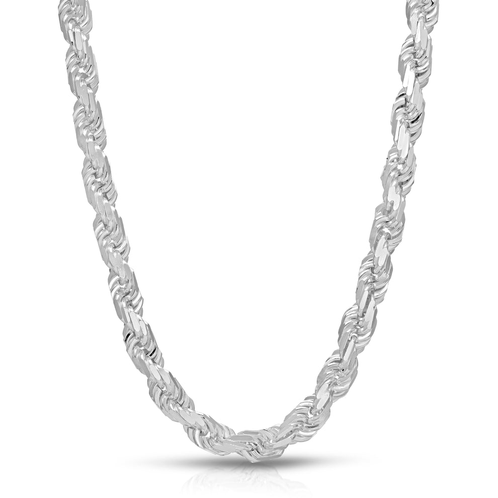 10mm Rope Chain Sterling Silver Diamond Cut - Luke Zion Jewelry – LZJ