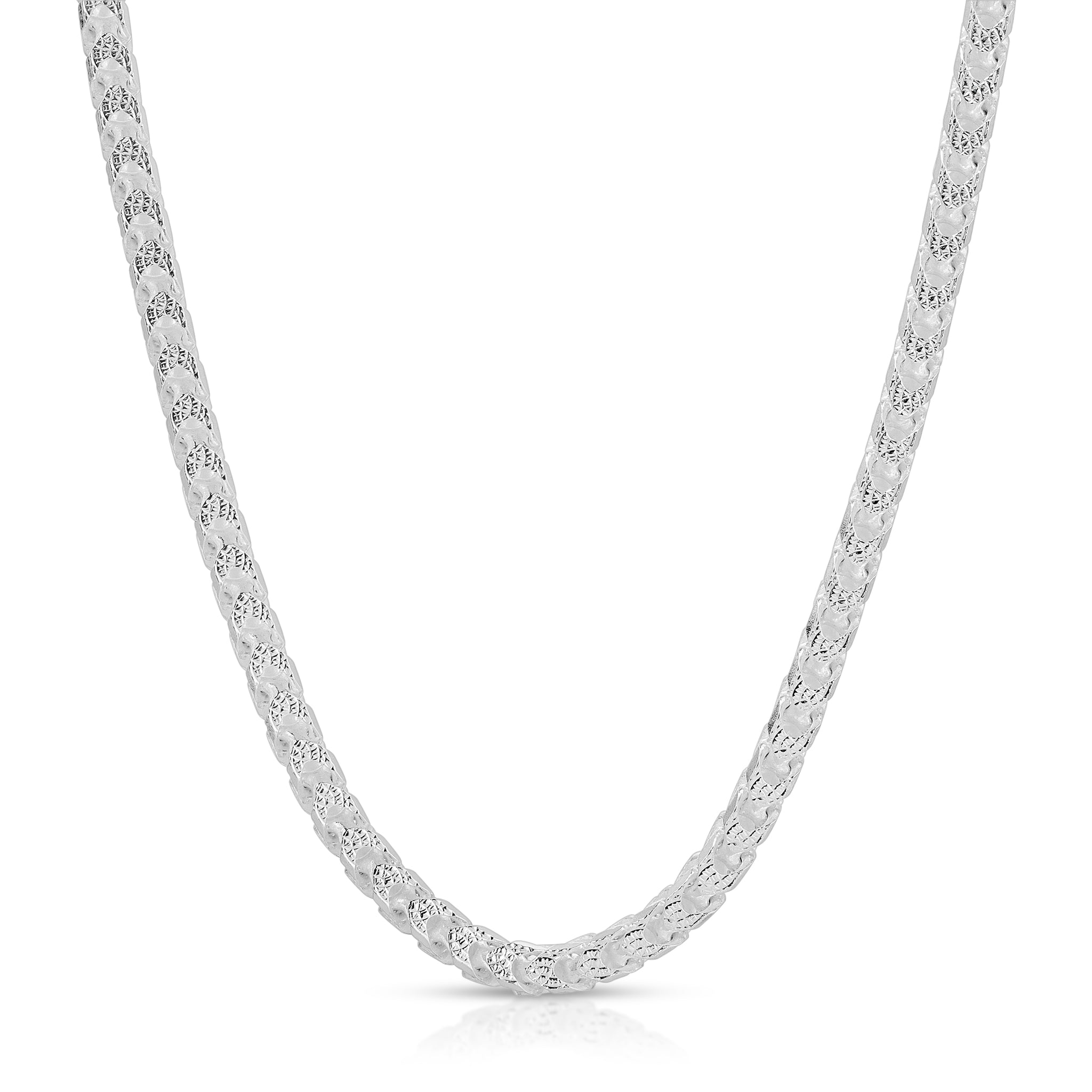 4mm Franco Pave Chain Sterling Silver - Luke Zion Jewelry