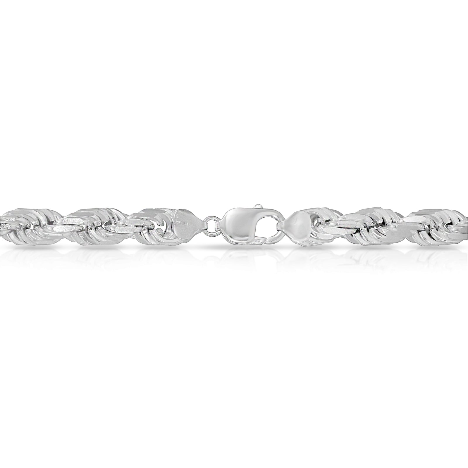 9mm Rope Chain Sterling Silver Diamond Cut - Luke Zion Jewelry