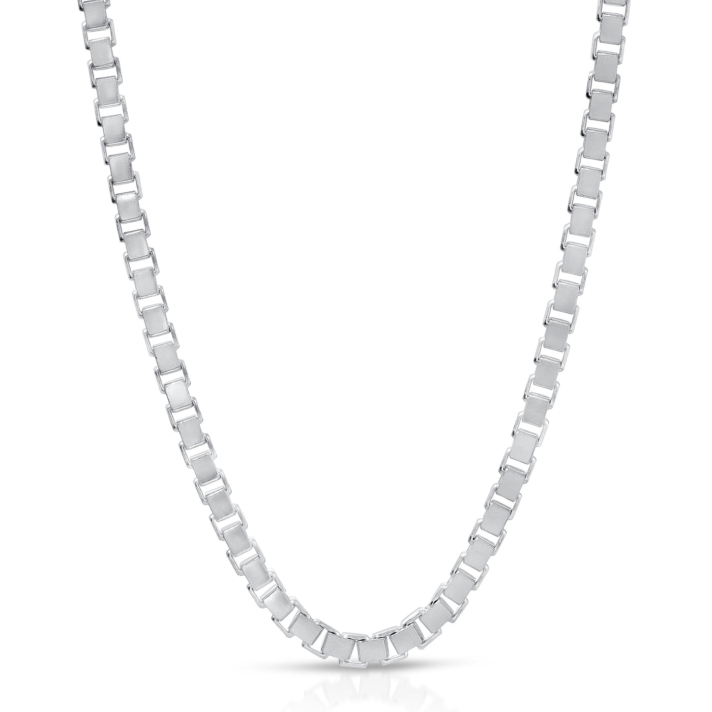 Silver Box Chains & Sterling Silver Men's Box Chains